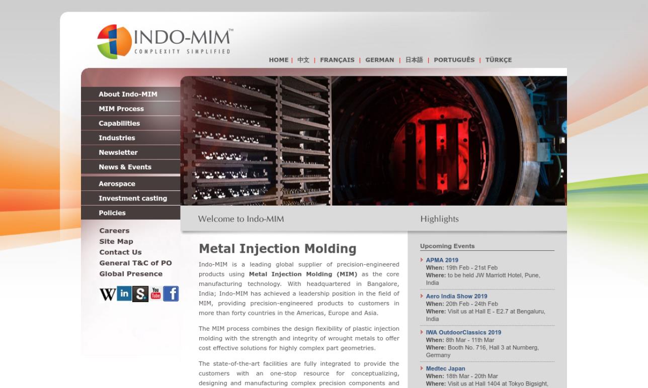 Indo-US MIM Tec Pvt. Ltd. | Powdered Metal Parts